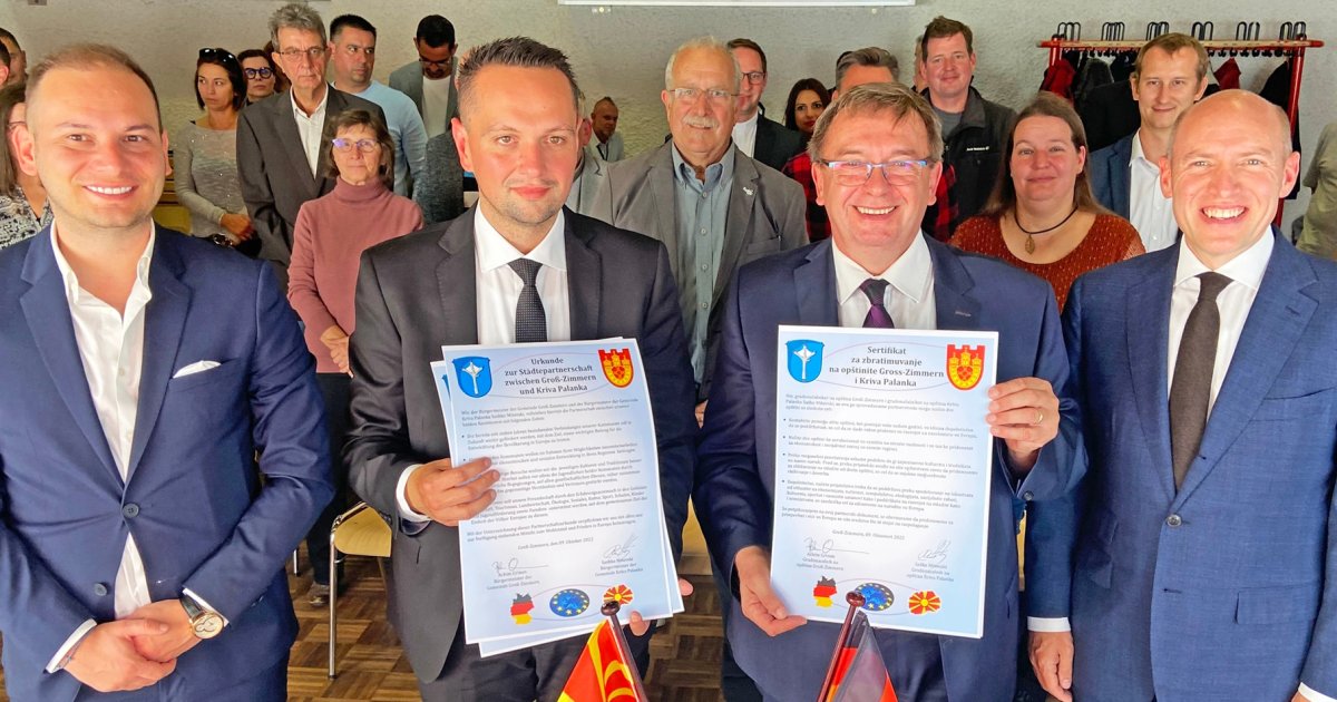 Partnerschaft mit Kriva Palanka jetzt auch in Groß-Zimmern besiegelt ...